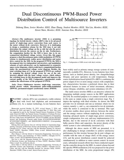 pdf dual discontinuous pwm based power distribution control of multisource inverters