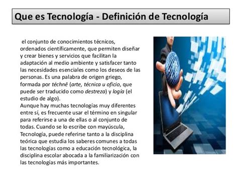 Tecnologia Definicion
