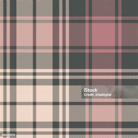 원활한 격자 무늬 패턴 벡터 그래픽입니다 모던한 텍스타일 디자인의 그레이 핑크 베이지 색의 타탄 체크 격자 무늬 헤링본 직조 감촉 0명에 대한 스톡 벡터 아트 및 기타