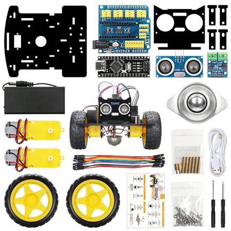 TSCINBUNY Popular 2WD Mini DIY Smart Robot Car Code Toy Kit Para