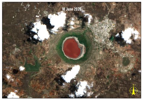 The Pink Transformation Of Indias Meteorite Lake Tracking Changes With Satellite Imagery