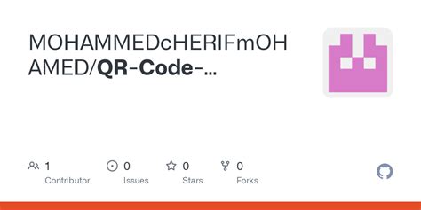 GitHub MOHAMMEDcHERIFmOHAMED QR Code Generator