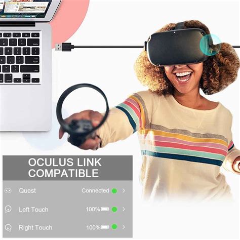Кабель Oculus Link Type C Usb 3 0 для Oculus Quest Pico 4 5 метров