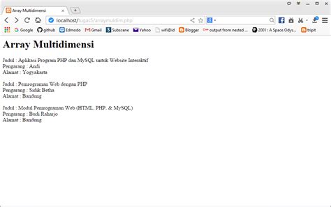 Cara Membuat Array Multidimensi Di Php ~ El Araya