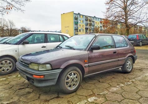 Old Brown Toyota Corolla Hatchback Private Car Parked Editorial Image