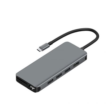 WiWU Alpha In USB Type C Hub Grey