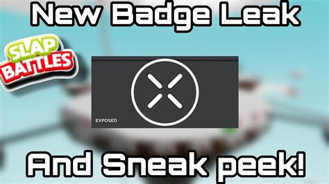 New Badge EXPOSED Sneak Peek Leaked Slap Battles Roblox YouTube
