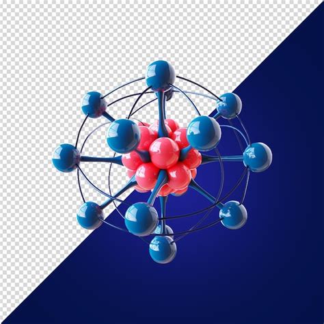 Premium Psd Molecular Modeling Isolated On White Background