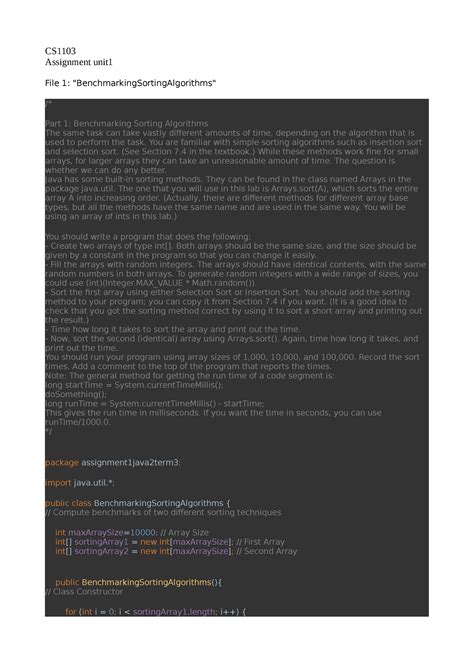 Cs1103 Assignment Unit 1 Cs Assignment Unit File 1