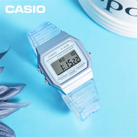 Casio卡西欧手表男小方块运动款女学生初高中青少年电子f 91ws 8 虎窝淘