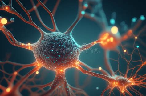 Illuminated Neural Network Illustration With Bright Colors And 3d Effect Stock Illustration