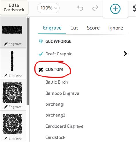 Cant Export Power And Speed Settings Need Materials Library Community Support Glowforge