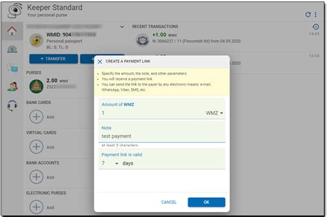How To Create A Payment Link In Wm Keeper Standard Webmoney Wiki