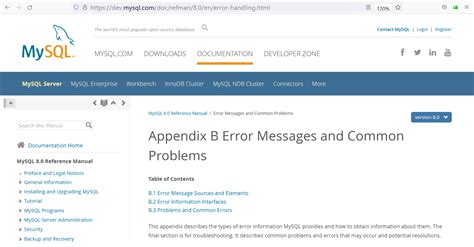 Mysql Errors And Warnings