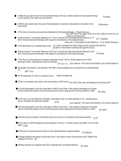 Celestial Navigation Pdf Latitude Longitude