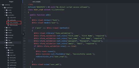 របៀបបង្កើត crud ជាមួយនឹង codeigniter framework