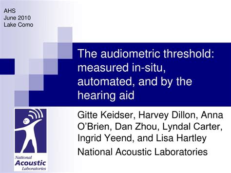 Ppt The Audiometric Threshold Measured In Situ Automated And By