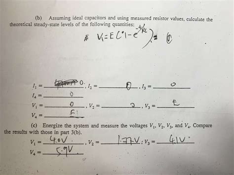 Solved Part Series Parallel R C Dc Network A Construct Chegg