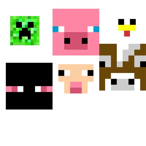 Pixilart Minecraft Heads By Oh No No