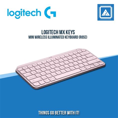 Logitech Mx Keys Mini Wireless Illuminated Keyboard Rose Bluearm Computer Store