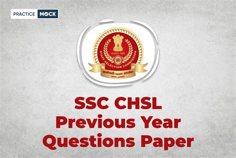 Ssc Chsl Previous Year Question Paper Pdfs Download For Free