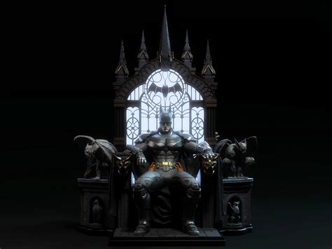 Artstation Batman On Throne Claudio Saavedra Batman Artwork
