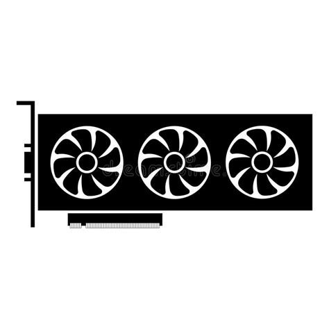 Simple Illustration Of Graphics Card Gpu Personal Computer Component