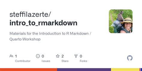 Github Steffilazerteintrotormarkdown Materials For The