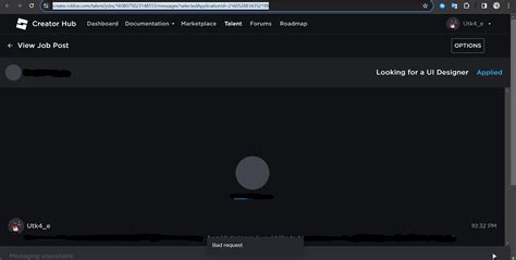 Bad Request Error Is Encountered In Some Dialogs Talent Hub Bugs Developer Forum Roblox