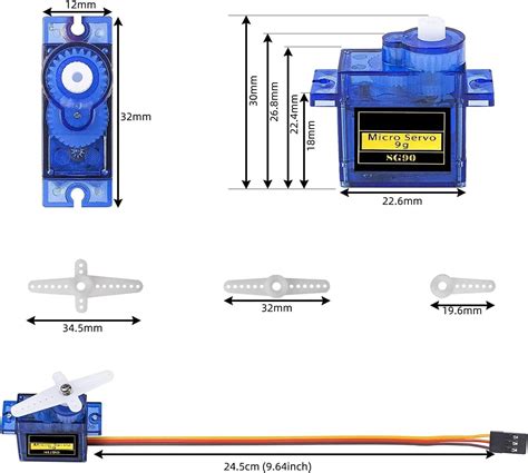 3pcs Sg90 Micro Servo Motor Mini Servo Sg90 9g Servo Kit For Rc Robot Armhandcontrol With
