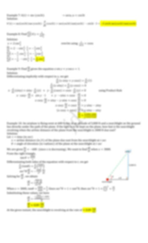solution derivatives of trigonometric inverse trigonometric functions