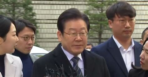 현장영상 이재명 故 김문기·백현동 허위발언 혐의 재판 출석