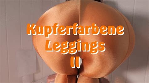 Copper Colored Spandex Leggings And Heels Part 2 Kupferfarbene