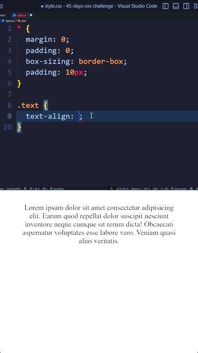 Day 16 Of 45 Days Css Challenge Text Align In Css Codeminister Css3