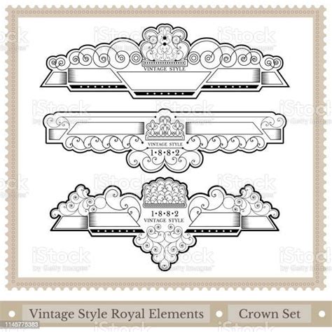 빈티지 조각 스타일의 투구 로얄 스타일 큰 장 디바이 더의 세트 개체 그룹에 대한 스톡 벡터 아트 및 기타 이미지 개체 그룹 고풍스런 골동품 Istock