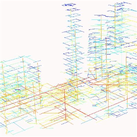 Estimated Route Based Pedestrian Flow Of Axial Lines In 3d Space Note Download Scientific