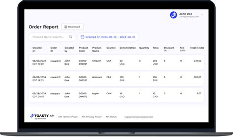 t card api automated t cards toasty