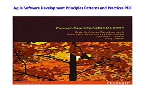 Agile Software Development Principles Patterns And Practices All Format