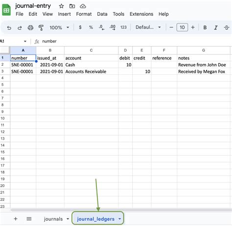 Journal Entries In Excel