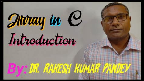 Array In C Introduction Youtube