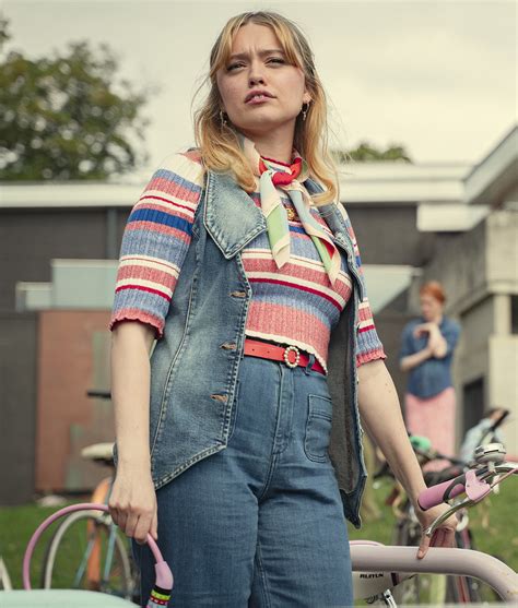 Aimee Gibbs Sex Education Aimee Lou Wood Blue Denim Vest