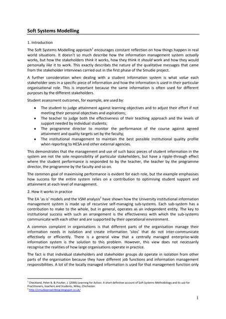 Soft Systems Modelling Docx