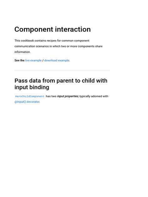Angular Component Interaction Pdf Software Computer Science