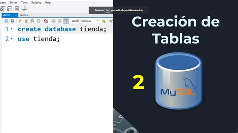Creación De Tablas SesiÓn 01 Mysql Workbench Youtube