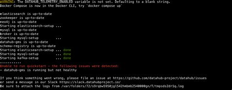 Unable To Run Quickstart Datahub Gms Is Running But Not Healthy · Issue 4606 · Datahub Project