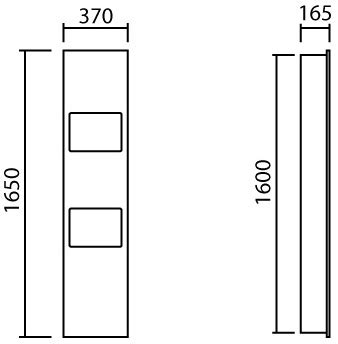 MBS-204 เครื่องเป่ามือ และ ที่ใส่กระดาษเช็ดมือ พร้อมถังขยะแบบฝังผนัง ...