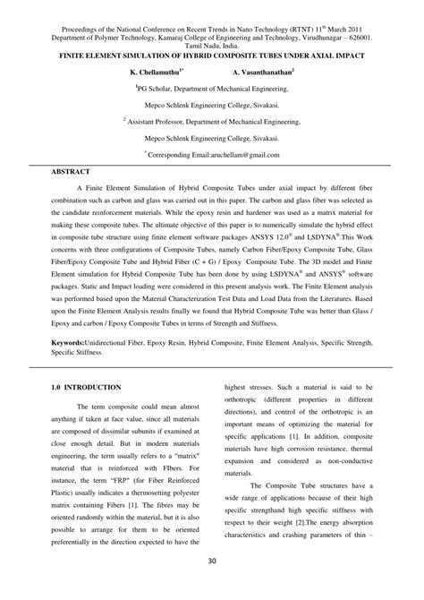 Pdf Finite Element Simulation Of Hybrid Compositetubes Under Axial Impact