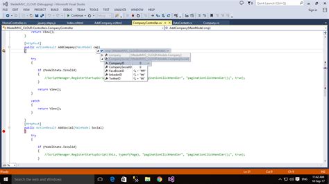 c how to pass model class with three class properties to pass value