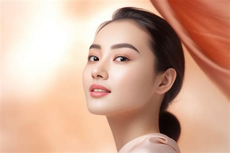 Premium AI Image Generative AI Asian Chinese Woman Face With Smooth