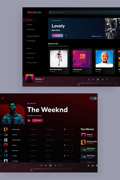 Web App Dashboard Ui Design Music App Design Web App Ui Design Web